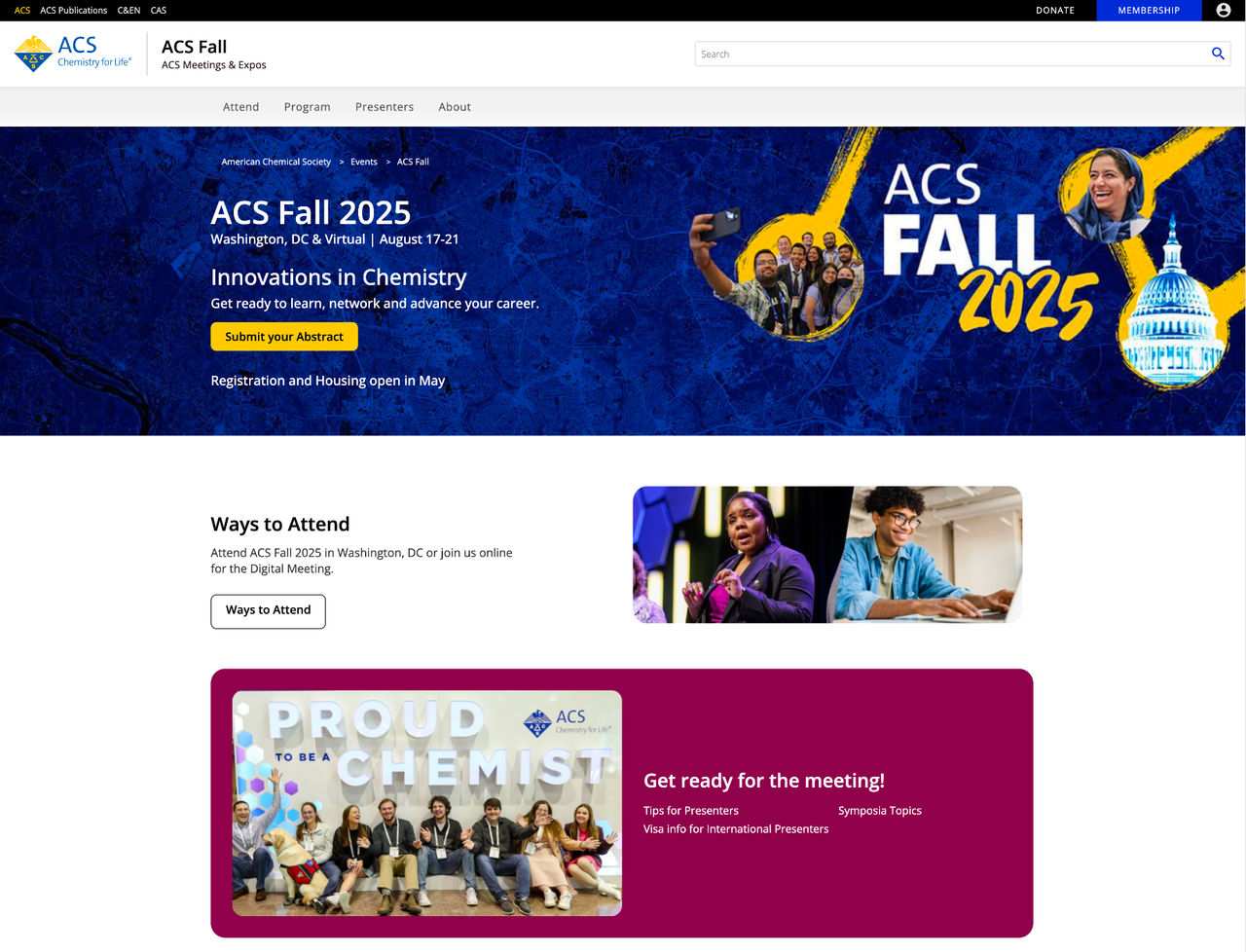 ACS Meetings & Expositions - American Chemical Society